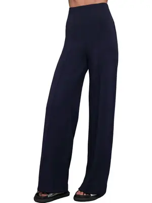Carbon38 High-Waisted Scuba Pants Navy Blazer