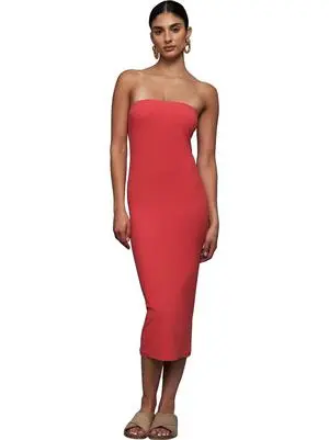 Carbon38 Carbon38 Strapless Dress Tomato