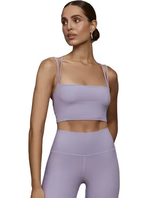 Carbon38 Strappy Bra In Melt Lavender Grey