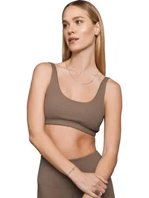 Carbon38 Ribbed Bra Caribou