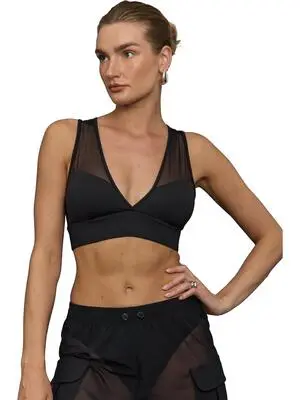MICHI Solstice Longline Bra - Black