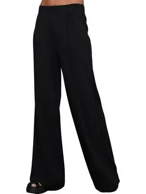 Carbon38 Pintuck Knit Pant - Black
