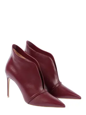 MALONE SOULIERS Loren Leather Ankle Boots - Red