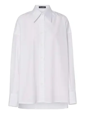 Dolce & Gabbana Cotton Poplin Button-down Shirt - White