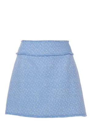 Dolce & Gabbana Wool-blend Tweed Miniskirt - Blue