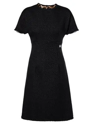 Dolce & Gabbana Wool-blend Tweed Mini Dress - Black