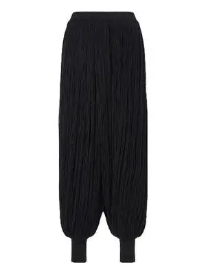 Alaïa Fringed Wool Balloon Pants - Black