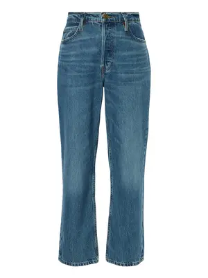 FRAME The Slouchy Straight Leg Jeans - Blue