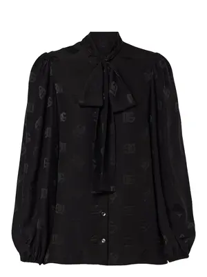 DOLCE & GABBANA Dolce&Gabbana DG Bow-Detail Silk Blouse