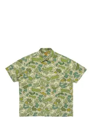 HUMAN MADE X Kaws Made Camo Shirt - Olivedrab Green