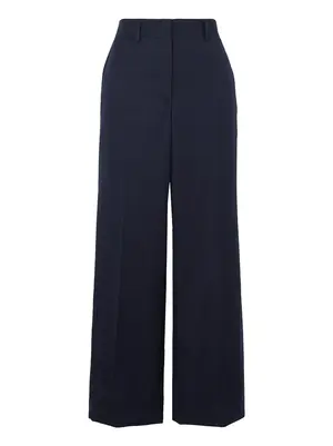 Brioni Wool-twill Straight-leg Pants - Navy