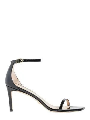 STUART WEITZMAN Patent Leather Sandals - Black