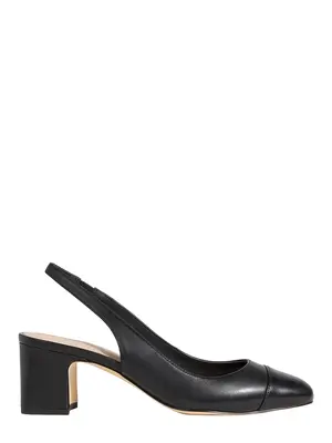 STUART WEITZMAN Milla 55 Leather Slingback Pumps