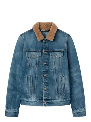 Palm Angels Bear Denim Jacket - Blue