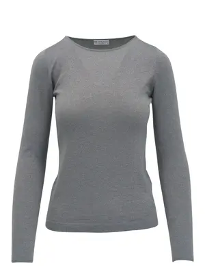 Brunello Cucinelli Cashmere-silk Blend Jumper - Grey