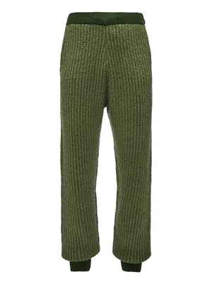 JW Anderson Wool Blend Knitted Trousers - Green