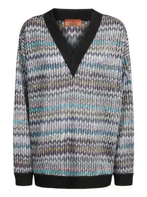 Missoni V-neck Jumper - Grey