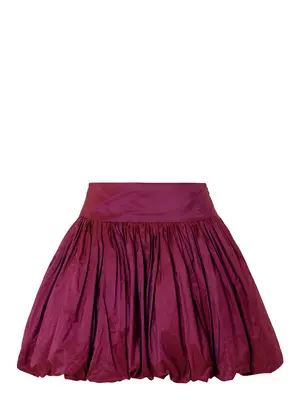 MOLLY GODDARD Wilder Gathered Taffeta Mini Skirt - Purple