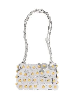 Rabanne 1969 Nano Embellished Shoulder Bag - Ecru