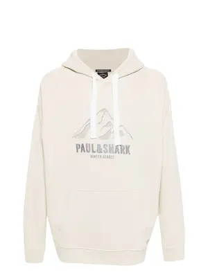 Paul & Shark Logo-embroidered Hoodie - Neutrals