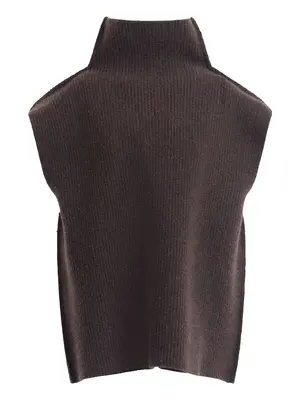 Marni Ribbed Virgin Wool Vest - Brown