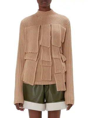JW ANDERSON JW Anderson Panelled Ribbed Jumper