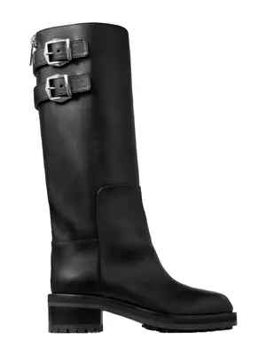 JIMMY CHOO Brooklyn Leather Boots - Black