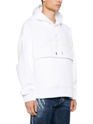 Dsquared2 Logo-debossed Hoodie - White
