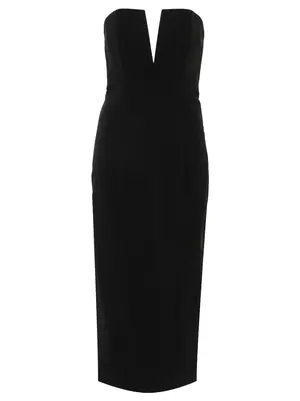 Roland Mouret Strapless Midi Dress - Black