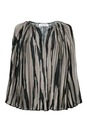 LANVIN Abstract-print Blouse - Grey