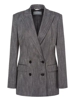 Alberta Ferretti Double-breasted Blazer - Grey