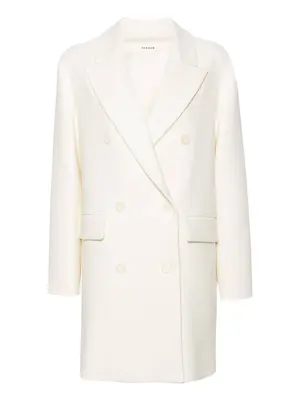 P.a.r.o.s.h Double-breasted Coat - White