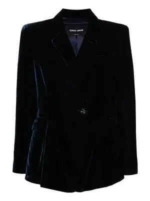 GIORGIO ARMANI Giorgio Armani Single-Breasted Velvet Blazer