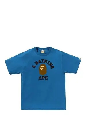 A BATHING APE College Tee Shirt - Blue