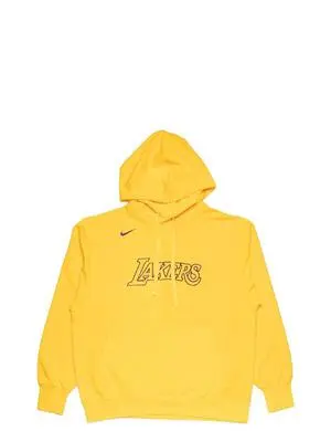 Nike Nba Los Angeles Lakers Courtside Fleece Hoodie - Yellow/purple