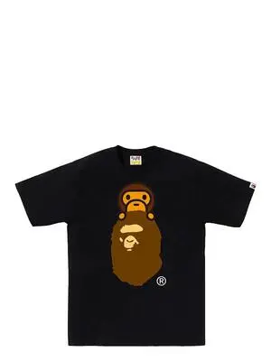 A BATHING APE Milo On Ape Head Tee Shirt - Black