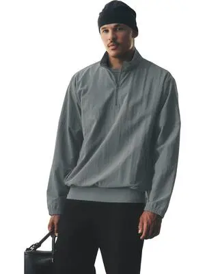 Alo Yoga Light Weight Takeaway Track Pullover Top - Monument