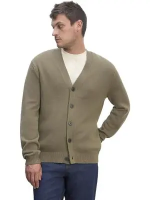 Everlane Classic Cotton Cardigan - Olive