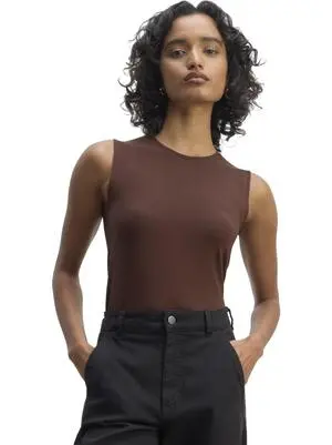 Everlane Form Tank Top Dark Mahogany