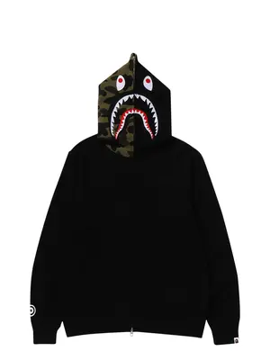 A BATHING APE Shark Full Zip Hoodie - Black