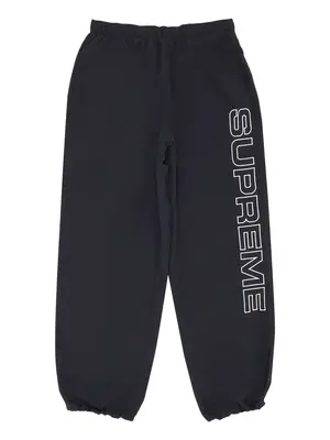 Supreme Spellout Embroidered Track Pant - Black