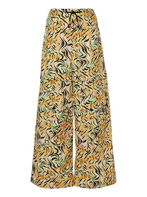 Marni Printed Wide-leg Pants - Multicoloured