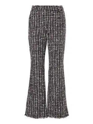 Balmain Tweed Flared Pants - Black
