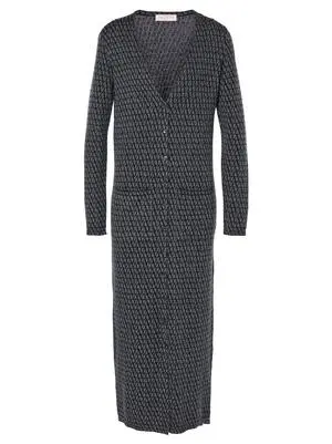 Valentino Garavani Toile Iconographe Wool Maxi Dress - Grey