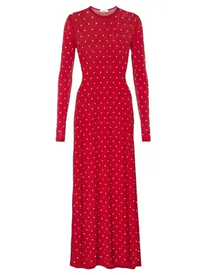 Rabanne Embellished Maxi Dress - Red