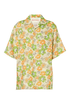 Marni Floral Linen Shirt - Multicoloured