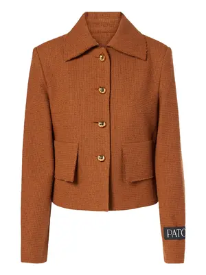 Patou Iconic Wool-blend Jacket - Brown