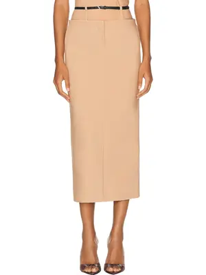 Attico Midi Skirt - Nude