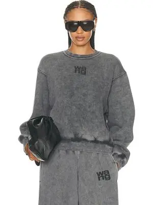 Alexander Wang Essential Terry Crew Sweatshirt - Washed Granite