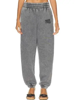 Alexander Wang Essential Terry Classic Sweatpant Washed Granite